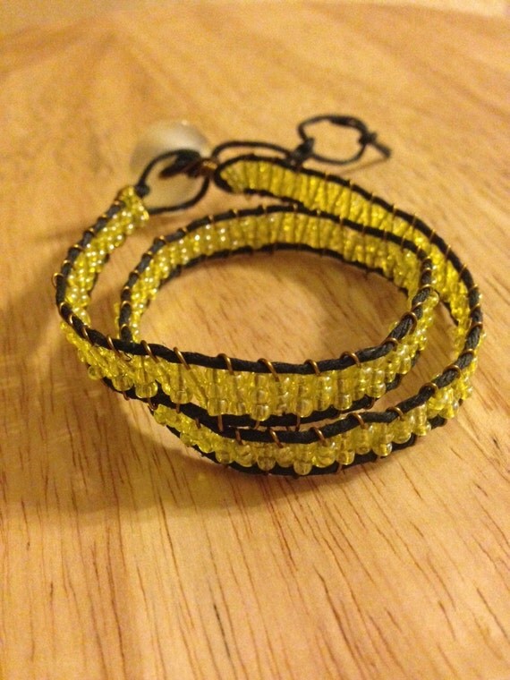 Items similar to Beaded Wrap Bracelet on Etsy