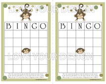 Unique monkey bingo related items | Etsy