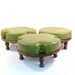 Vintage Stacking Footstools Ottoman / Mid Century Decor