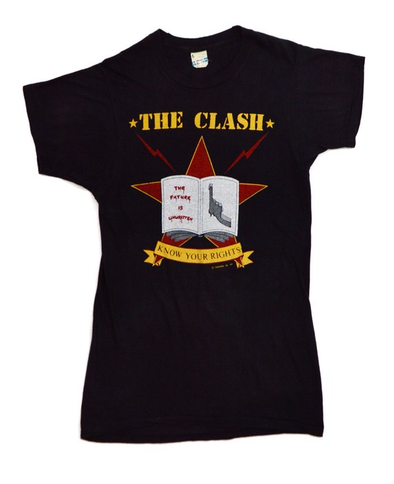 Vintage 80s The Clash Know Your Rights Combat Rock T Shirt Sz L | eBay Vintage 80s The Clash Know Your Rights Combat Rock T Shirt Sz L | eBay