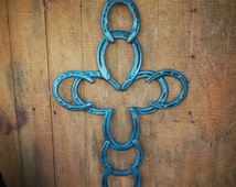Rustic Horseshoe Cross