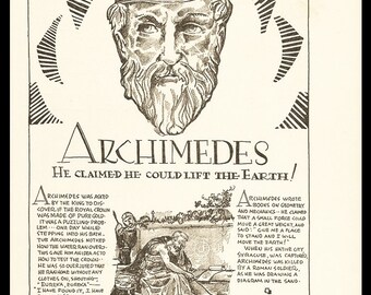 Popular items for archimedes on Etsy