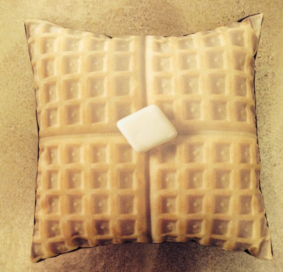 Waffle Pillow by ColorssBoutique on Etsy