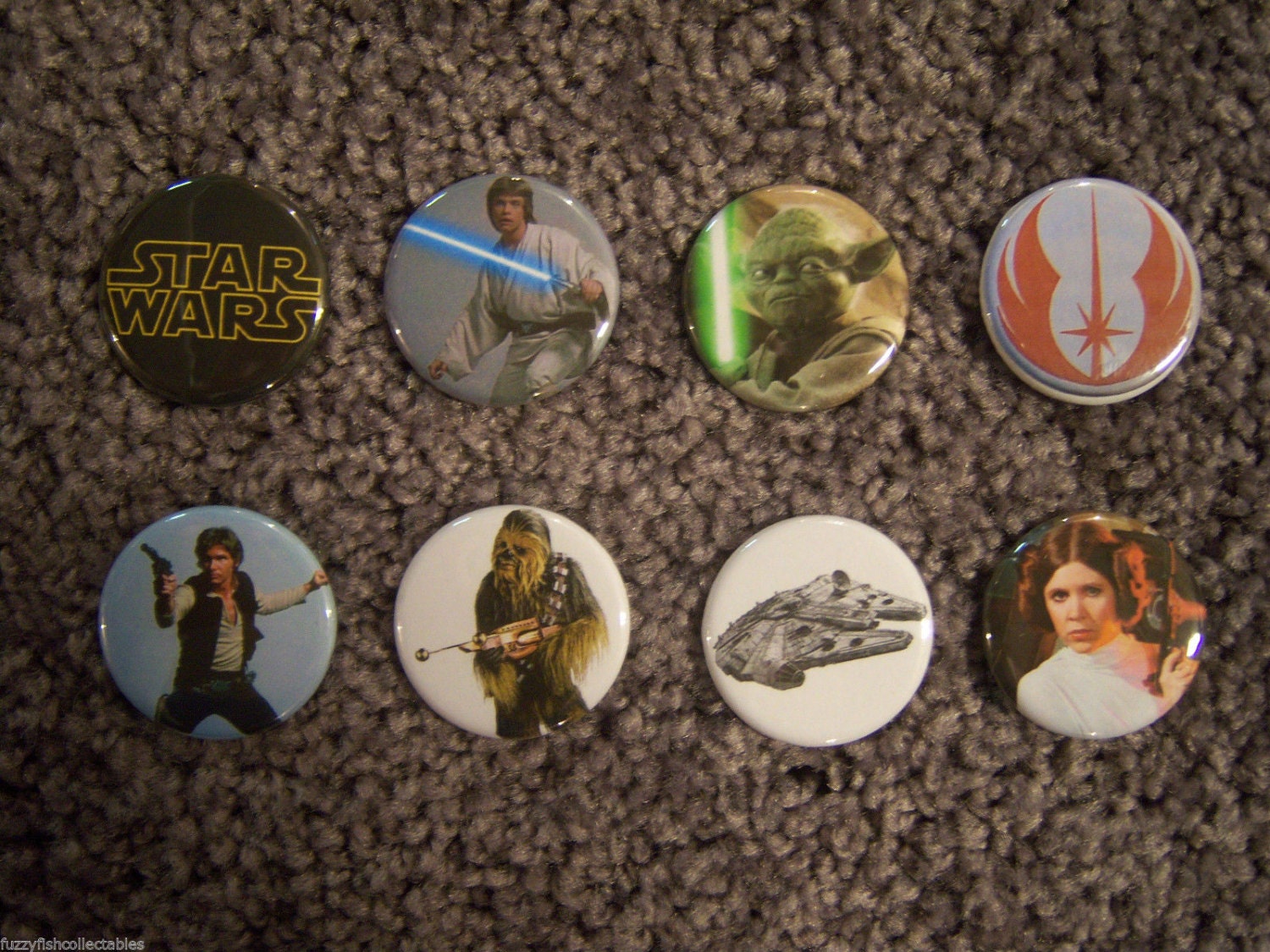 Star Wars 8 Pack of 1.25 Inch Pinback Buttons OR Magnets! USA Made with ...