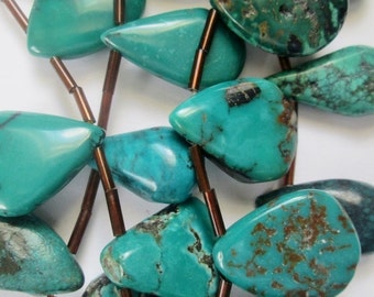 Turquoise drop beads | Etsy