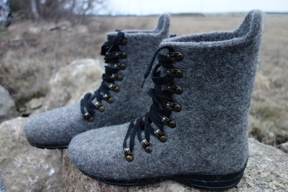 Items similar to Handmade felted boots for men on Etsy