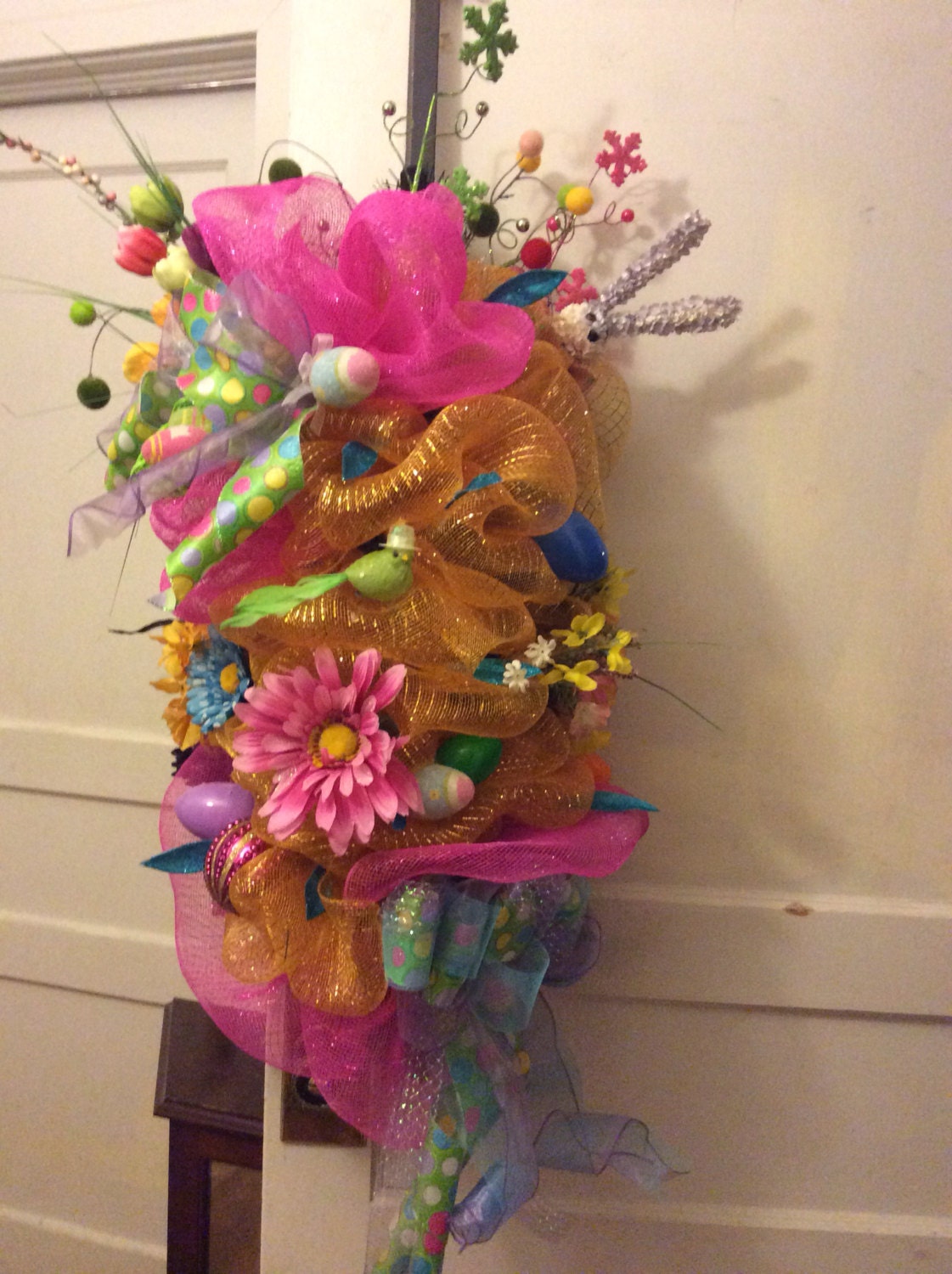 Spring Easter Side-Sweep Bow Swag by SimplyStunningDoors on Etsy