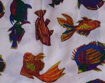 Popular items for tropical fish fabric on Etsy