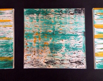 Items similar to Aqua Pool Texture Original Painting Modern Abstract ...