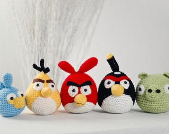 Popular items for crochet Angry Birds on Etsy