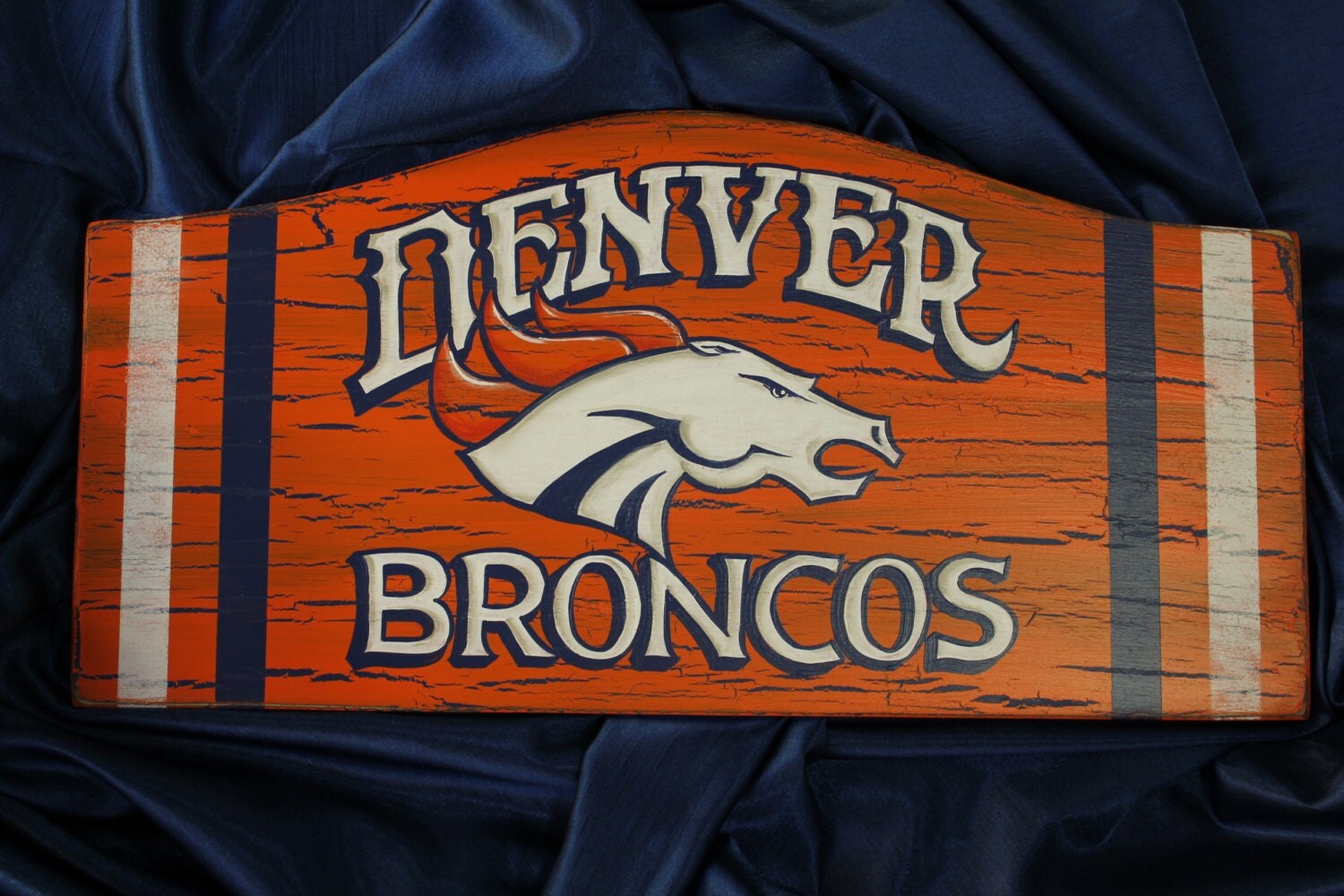 Denver Broncos Sign Hand Painted Sign 12x24 by TouchOfJoyDesigns