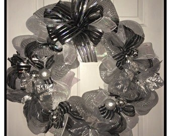 Popular items for black deco mesh on Etsy