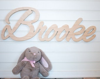 nursery name sign Baby Name Plaque DIY Large Unpainted