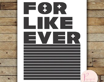 Popular items for for like ever print on Etsy