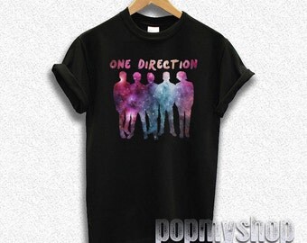 1d shirt one direction shirt space galaxy black DW14