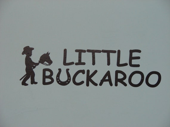 Items similar to Little Buckaroo, Cowboy and horseshoe, boys room wall ...