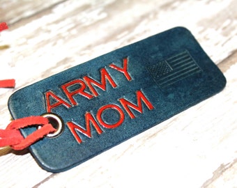 ARMY NAVY MARINE Mom Key Chain Luggage Bag Tag Bookmark, Military Mom ...