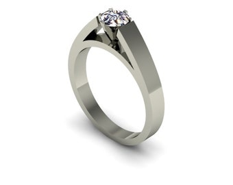 Single stone ring | Etsy