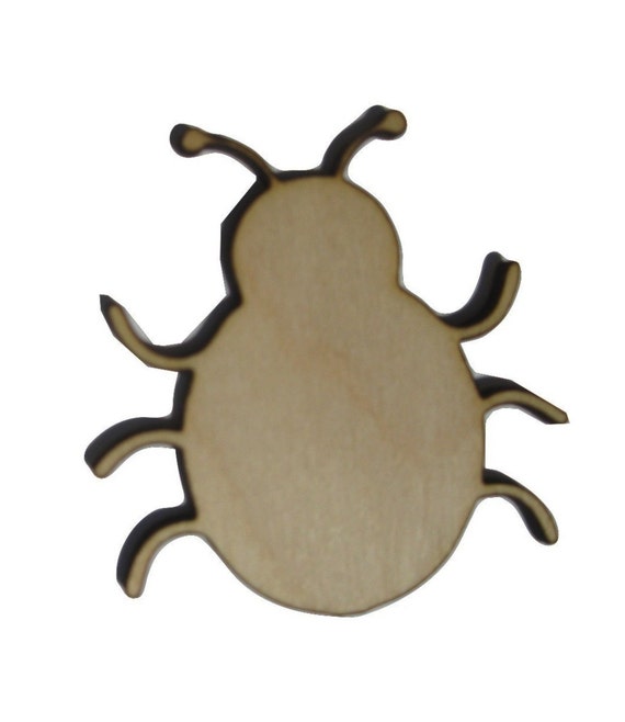 Ladybug Insect Laser Cut Outs Unfinished Wood by TheWoodShapeStore