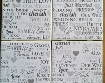 Popular items for word coasters on Etsy