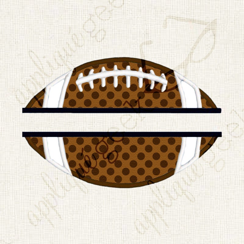 Football Split Applique Embroidery Design