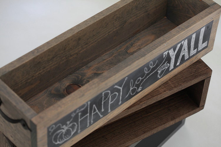 Rustic Chalkboard Wood Box Wedding Decor Table by 302WoodWorks