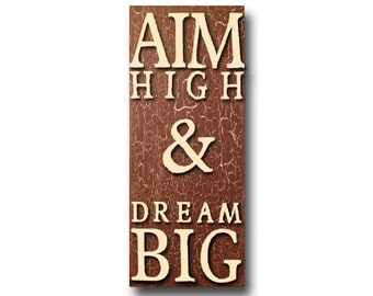 Aim high dream big | Etsy