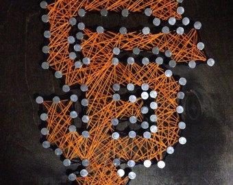 Handmade 24x18 49ers string art wall art by StrungEmAlong on Etsy