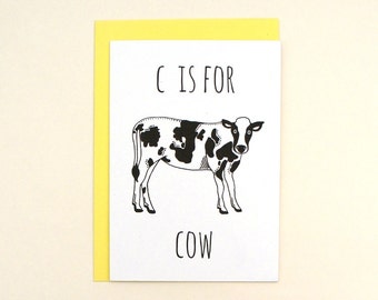 Popular items for cow card on Etsy