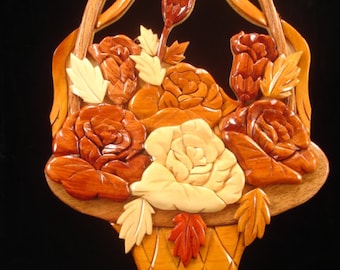 Popular items for intarsia rose on Etsy