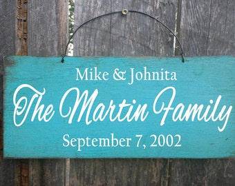 Personalized Family Name Sign - Family Established Sign - Custom Name ...