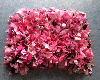 White Stag Rag Rug - Pink