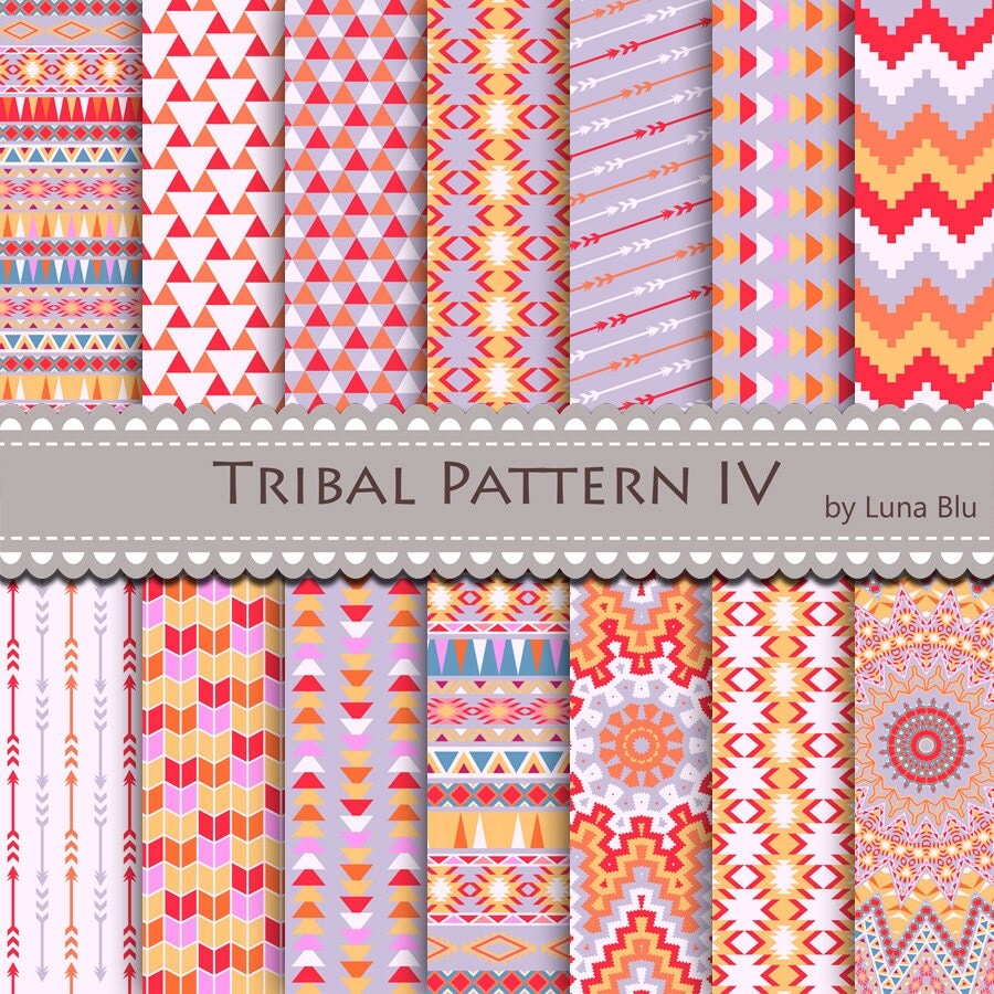 New Item added to my shop:Tribal Digital Paper: ” Tribal Patterns ...