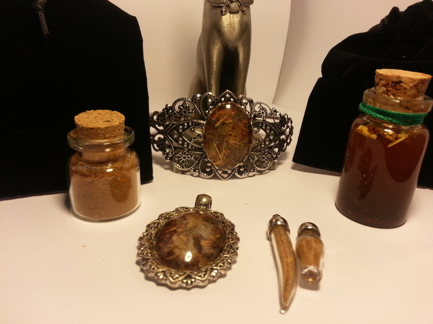 Goddess Bast/Bastet Altar and Jewelry Divination by AWitchesGarden