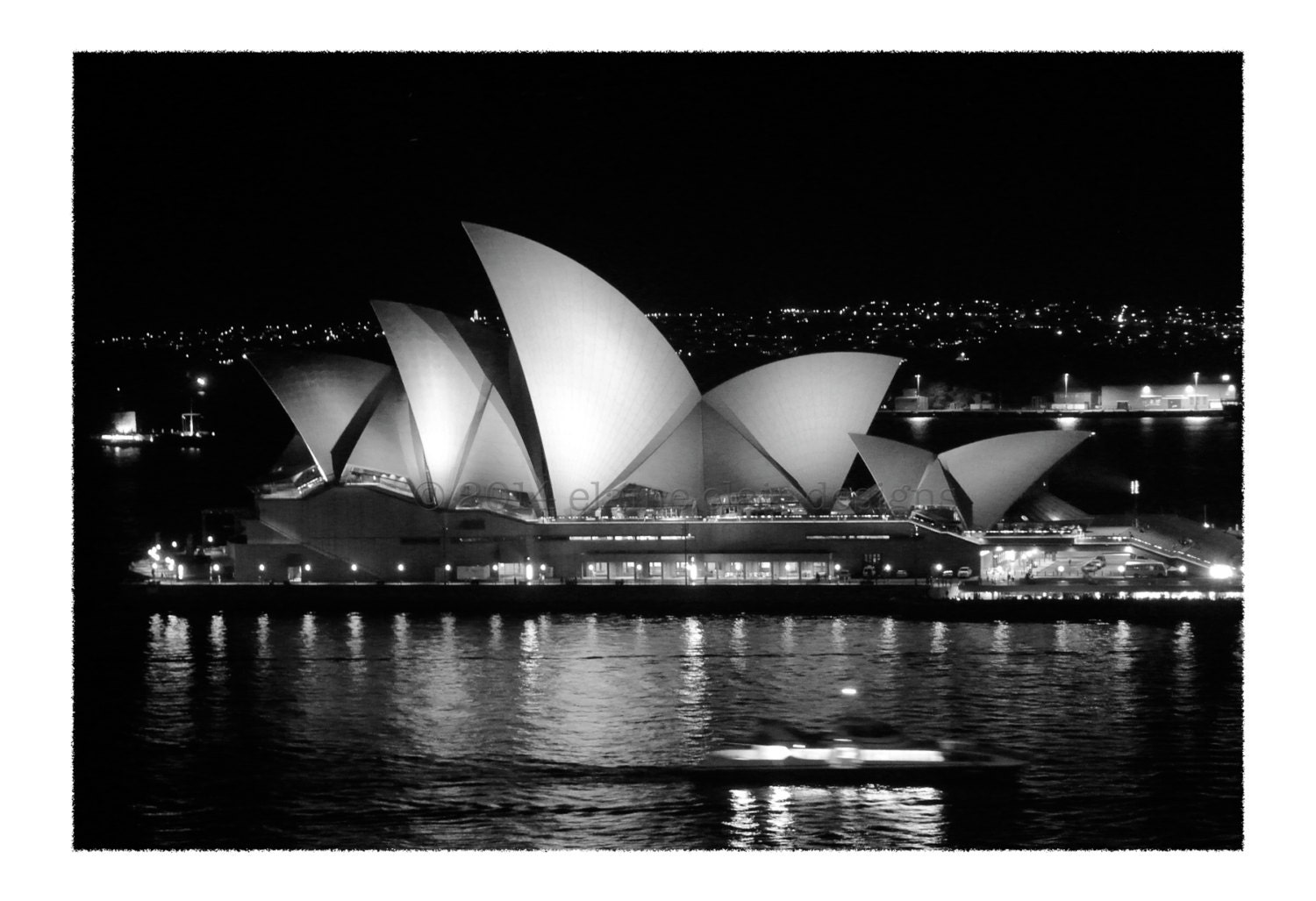 Sydney Opera House Black & White Photography Wall Art