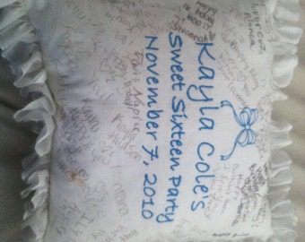 Autograph pillow | Etsy