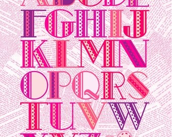 Popular items for abc in pink on Etsy