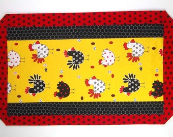 Rooster table runner | Etsy