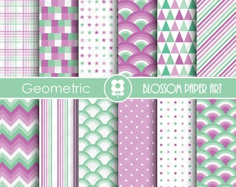 Mint Green Digital Backgrounds Digital Papers by blossompaperart