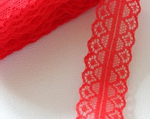 Popular items for red lace trim on Etsy