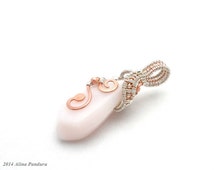 Unique pink stone pendant related items | Etsy