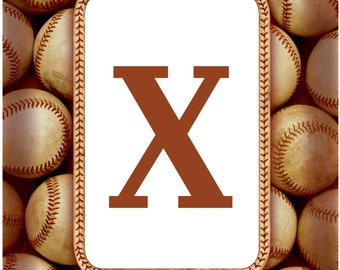 INSTANT Download, Letter "X" Baseball Printable Graphic, 8.5X11 Wall ...