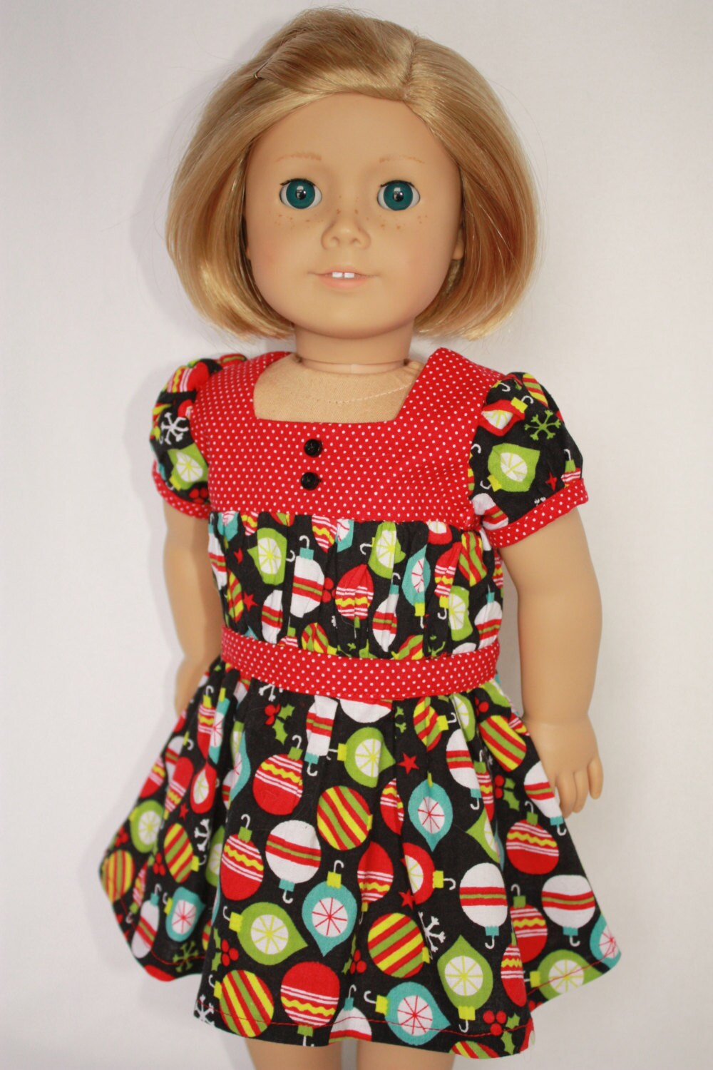 American Girl 18 Doll Christmas Dress By Pixiedustdollclothes