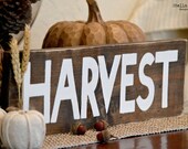 NEW! Rustic Wooden Fall Distressed Harvest Sign | Autumn Decor ...