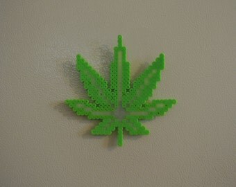Marijuana / Cannabis / Pot Leaves Hama / Perler / Fuse / Melty Bead Magnet