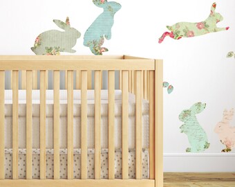 Rabbit wall decal | Etsy