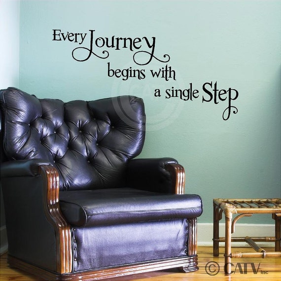 Every Journey Begins With A Single Step vinyl by VinylLettering