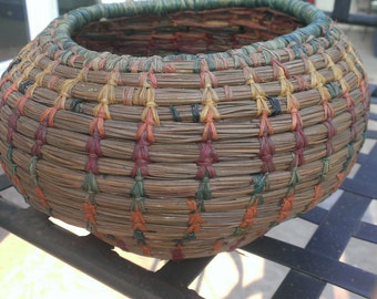 Vintage Southwest Native American Indian Basket - Navajo Basket ...