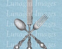 Unique silverware fabric related items | Etsy