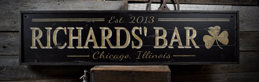 Bar Sign Custom Bar Sign Personalized Bar Sign Bar Sign for